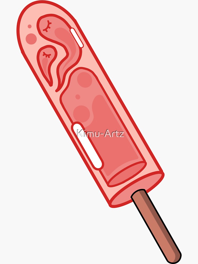 "Ghost Ice-Pop" Sticker for Sale by Kimu-Artz | Redbubble