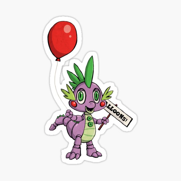 "My Little Pony - MLP - FNAF - Spike Animatronic" Sticker for Sale by ...