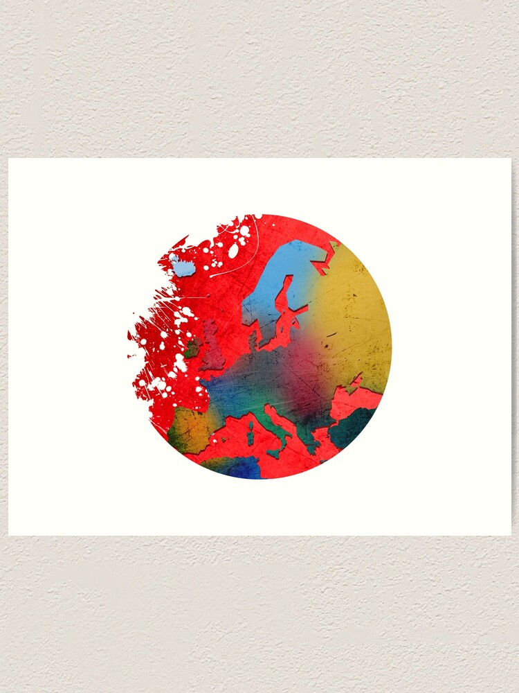 "Low Poly Europe Map - Minimal and Simple" Art Print by jdspooky ...