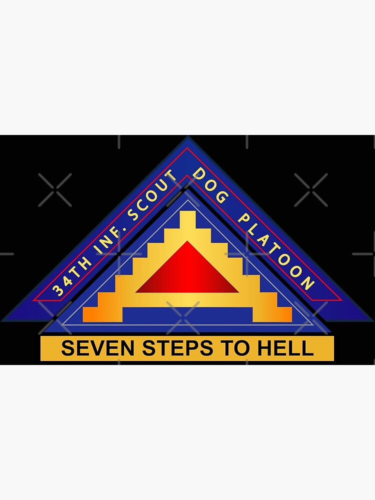 "Army - 34th Inf Scout Dog Plt w 7th Army SSI" Art Print for Sale by ...