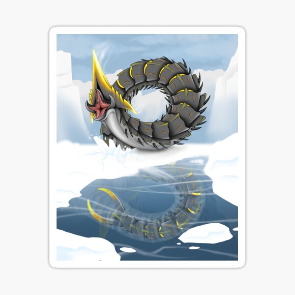 "Ice Worm with background" Sticker by DahlisCrafter | Redbubble
