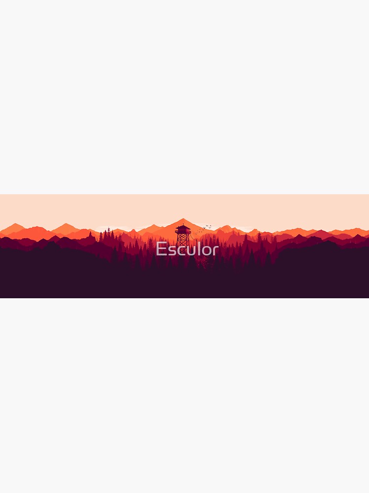"Firewatch" Sticker for Sale by Esculor | Redbubble