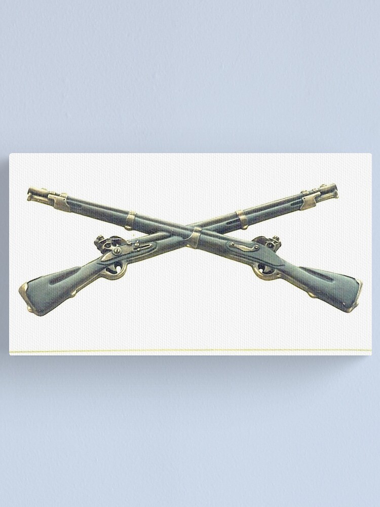 "U.S. Infantry Cross Rifles Insignia Bronze Sculpture" Canvas Print for ...