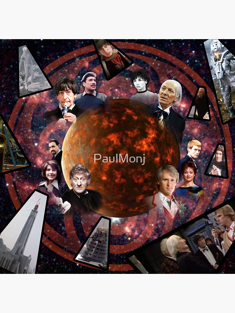 "A Tribute to the Five Doctors" Sticker by PaulMonj | Redbubble