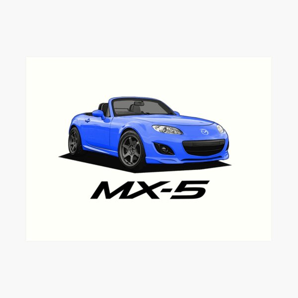 "Mazda MX-5 Miata NC - NC2 Blue" Art Print by Woreth | Redbubble