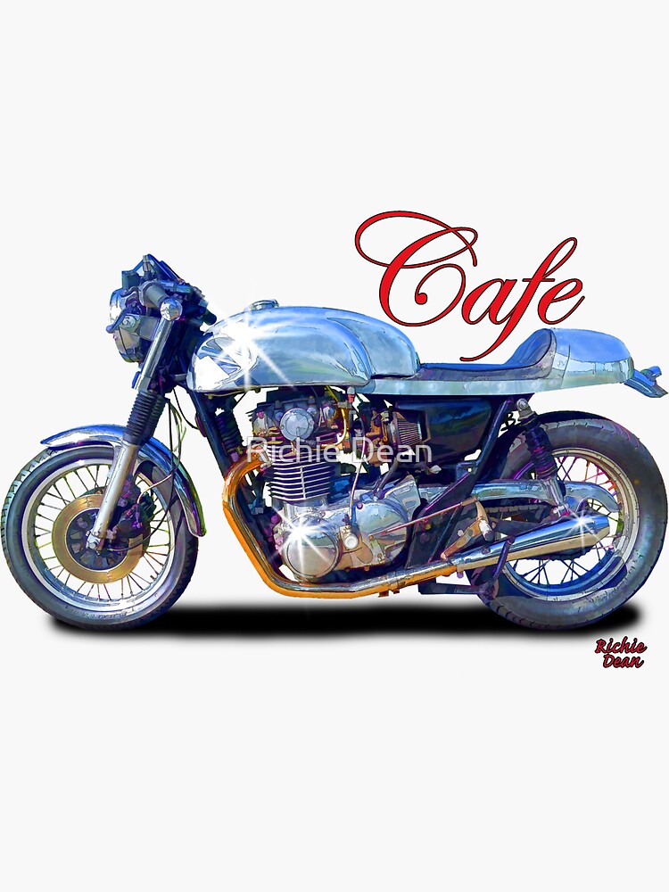 "Cafe Racer" Sticker for Sale by deanimages | Redbubble