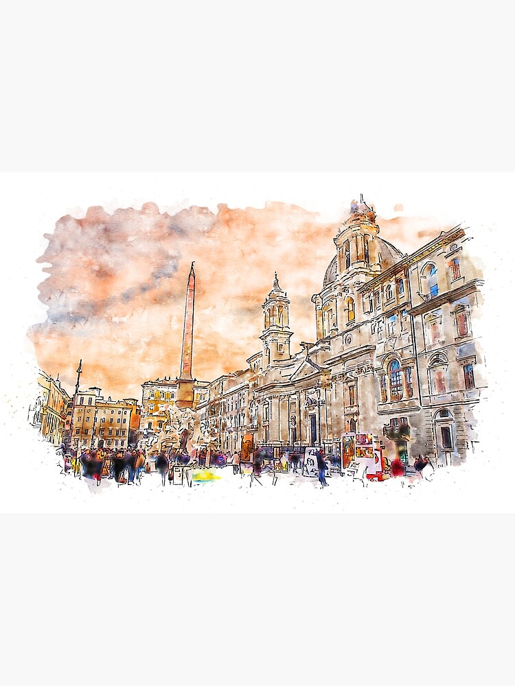 "Rome, Piazza Navona" Poster by ErianAndre | Redbubble