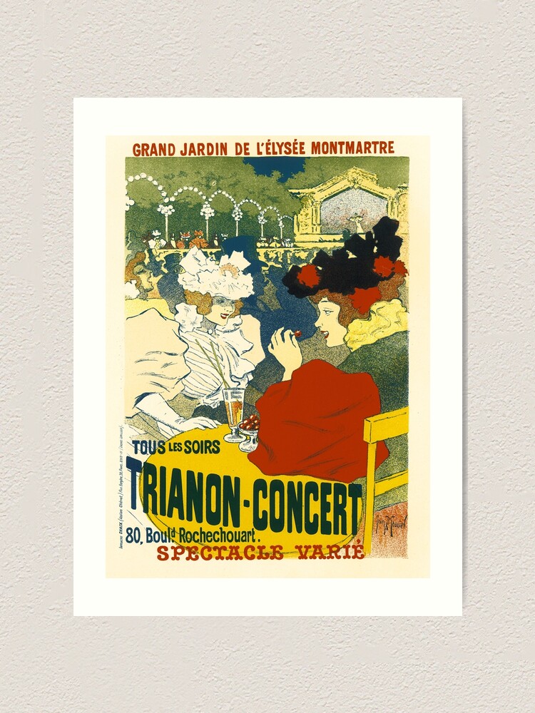 "LE TRIANON-CONCERT 1895 Paris Advertisement Poster by Georges Meunier ...