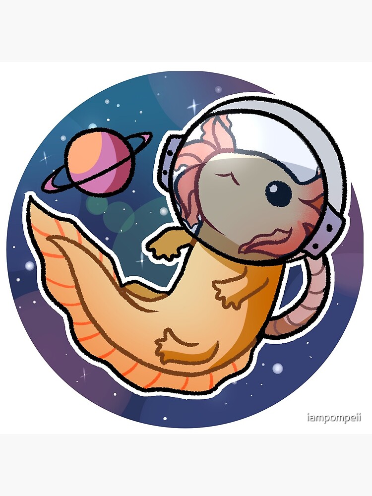 "Space Axolotl" Poster for Sale by iampompeii | Redbubble