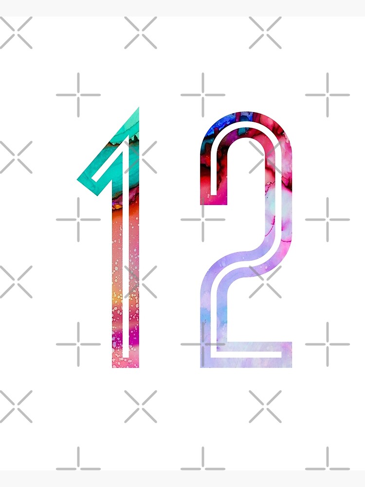 Póster «Número doce - Numerología Número 12 - con un efecto de ...