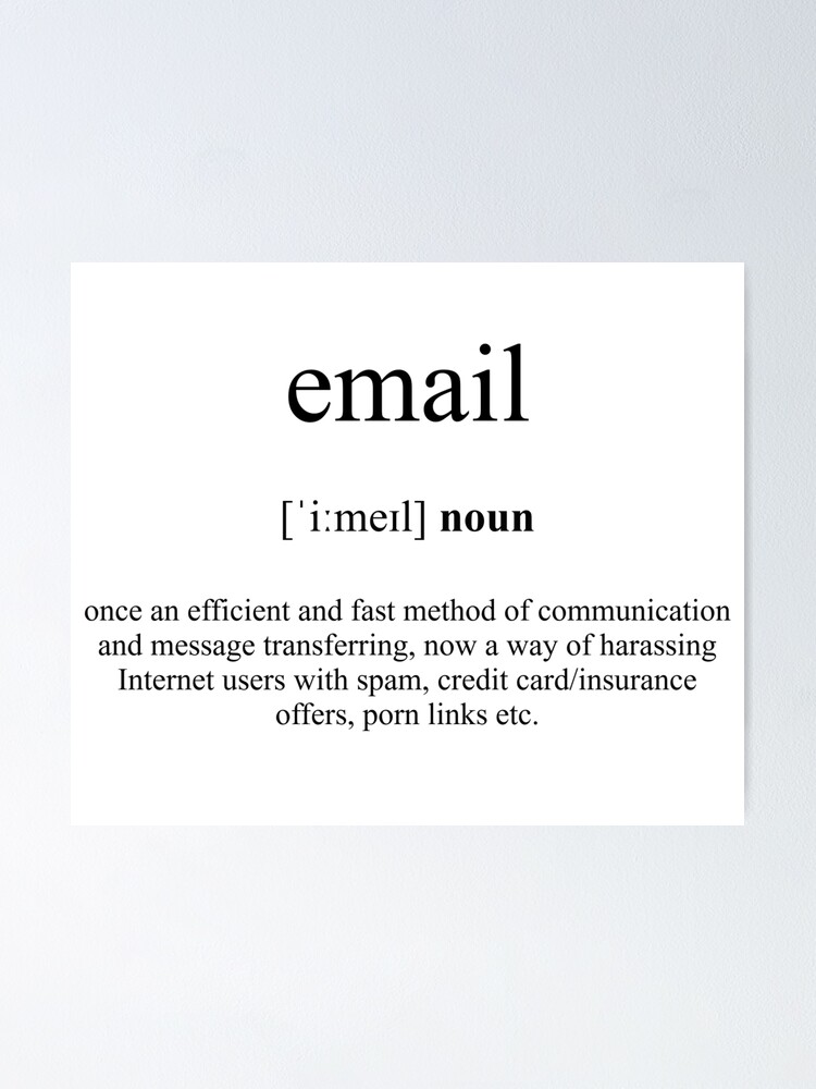 "Email Definition | Dictionary Collection" Poster by Designschmiede ...