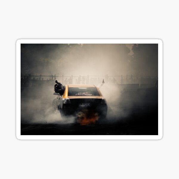 "ROGUE Motorfest Burn Out" Sticker by VORKAIMAGERY | Redbubble