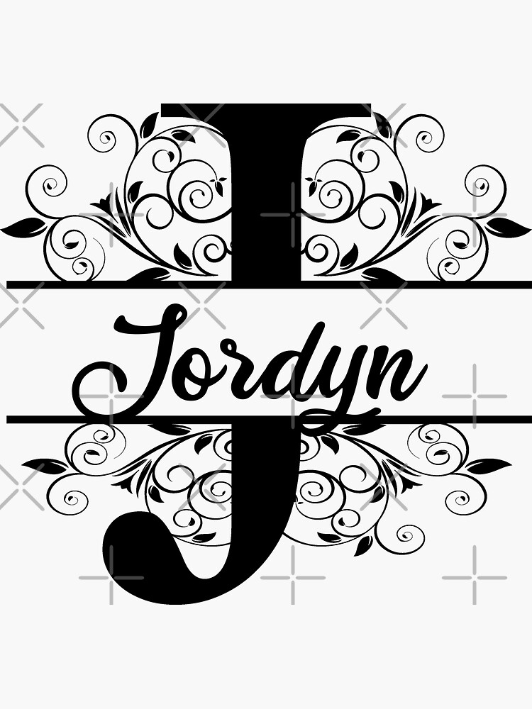 "Personalized Name Monogram J - Jordyn - Letter J" Sticker for Sale by ...