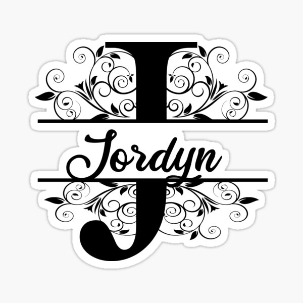 "Personalized Name Monogram J - Jordyn - Letter J" Sticker for Sale by ...