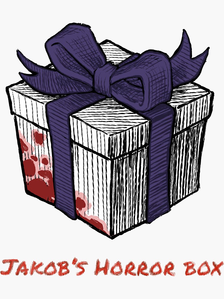 " Blood Stained Box" Sticker for Sale by JakobsHorrorBox | Redbubble