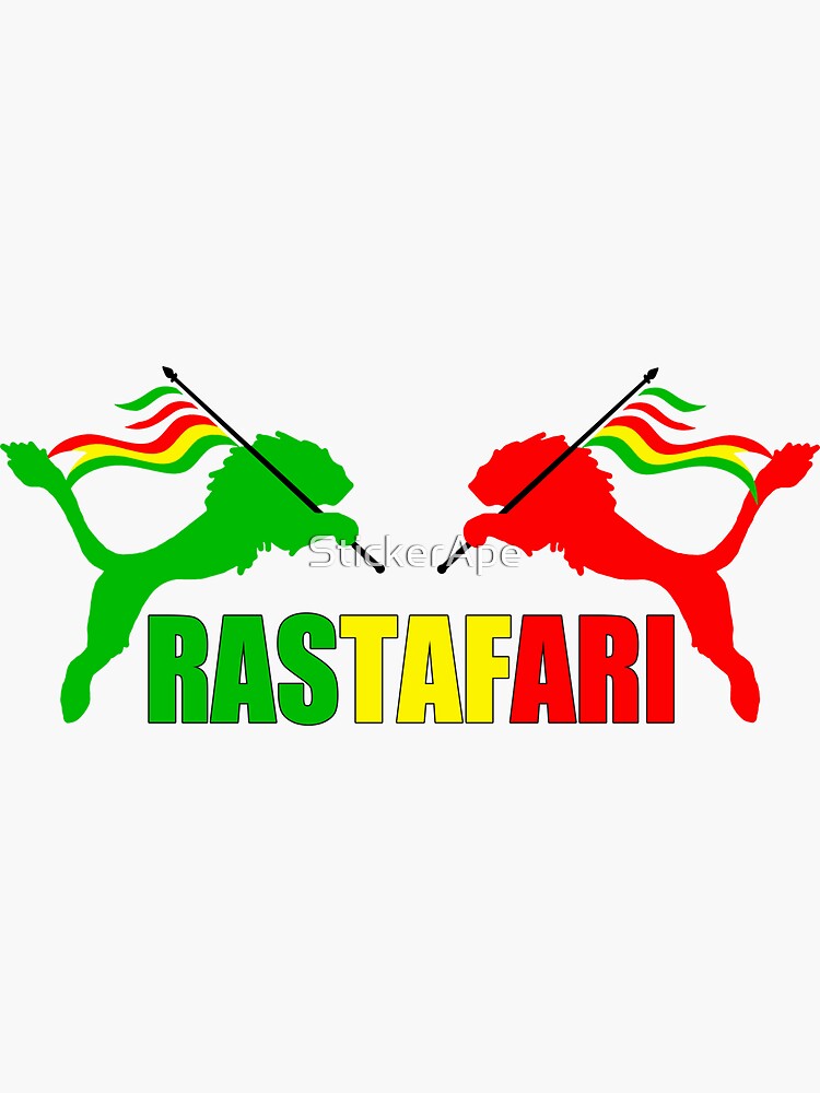 "Rastafari;" Sticker by StickerApe | Redbubble