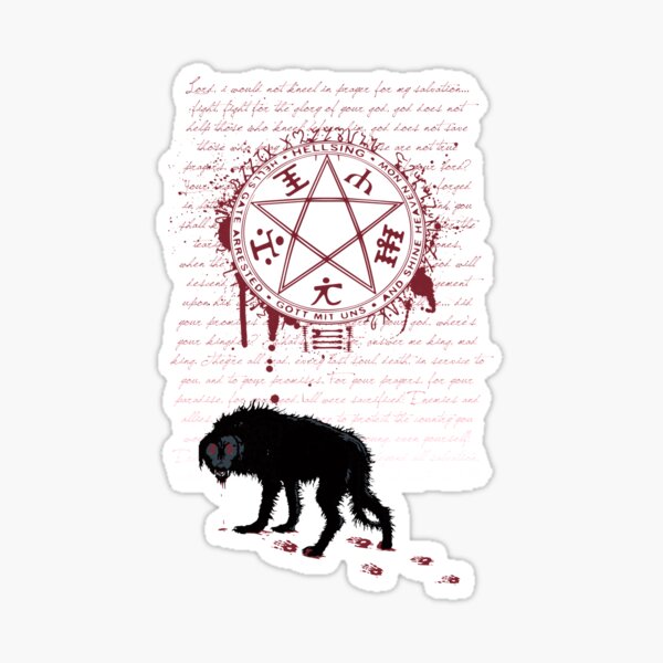 "Hellsing - Alucard" Sticker for Sale by bmccamey | Redbubble