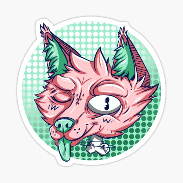 "Cheeky Fox" Sticker for Sale by IzzyScarlet | Redbubble