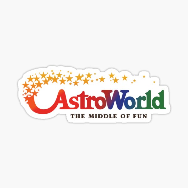 "Astroworld" Sticker by carowindsfanson | Redbubble