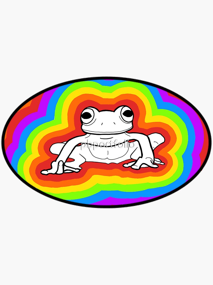 "Rainbow Frog 4" Sticker for Sale by pbportfolio | Redbubble
