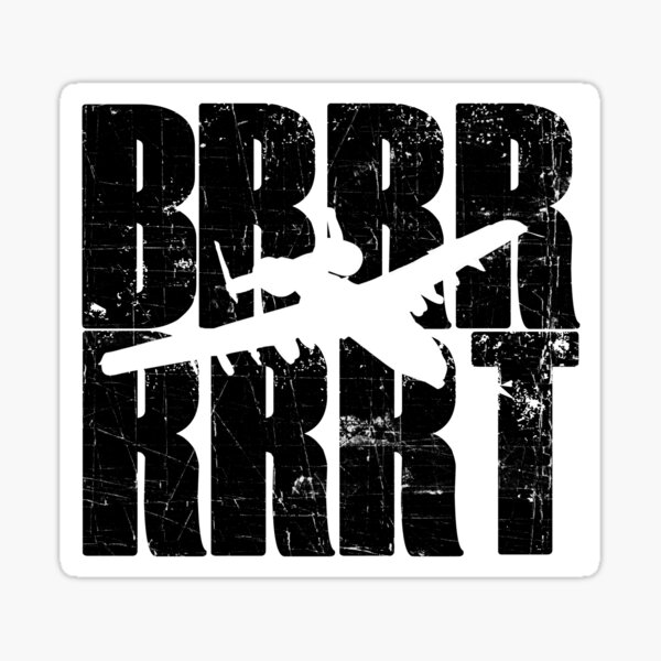 "BRRRRT A-10 Warthog Military Aircraft" Sticker for Sale by 461VCC ...