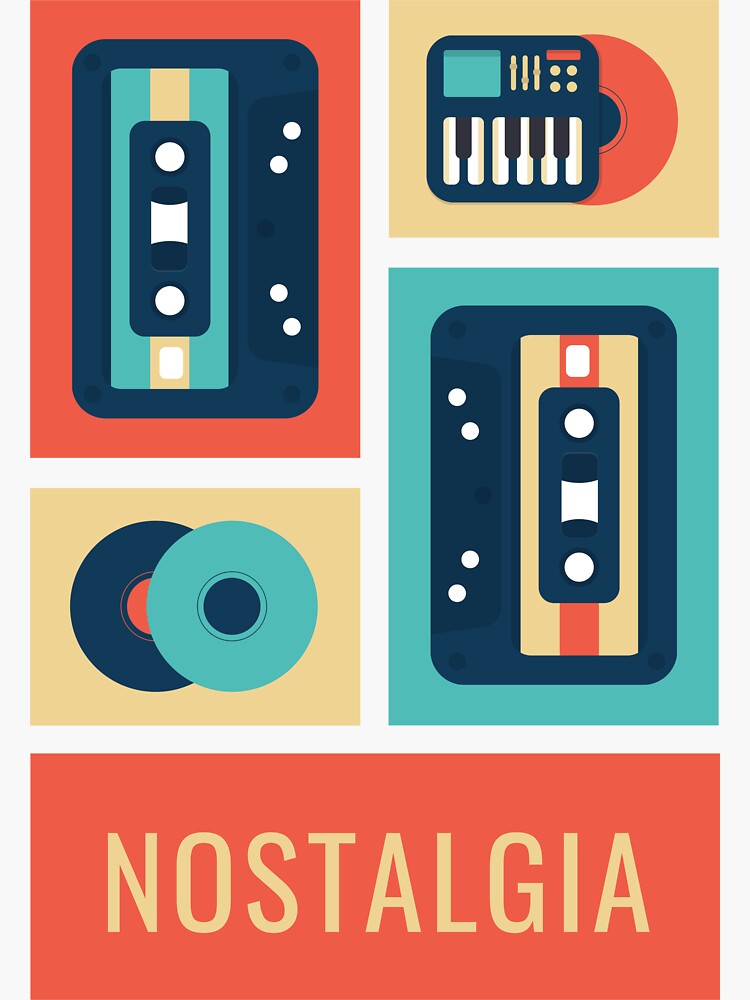 "Nostalgia Throwback" Sticker for Sale by Nostalgia-Merch | Redbubble