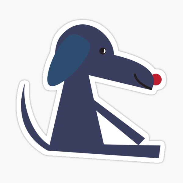 "Blue Dog" Sticker by Mouse-House | Redbubble