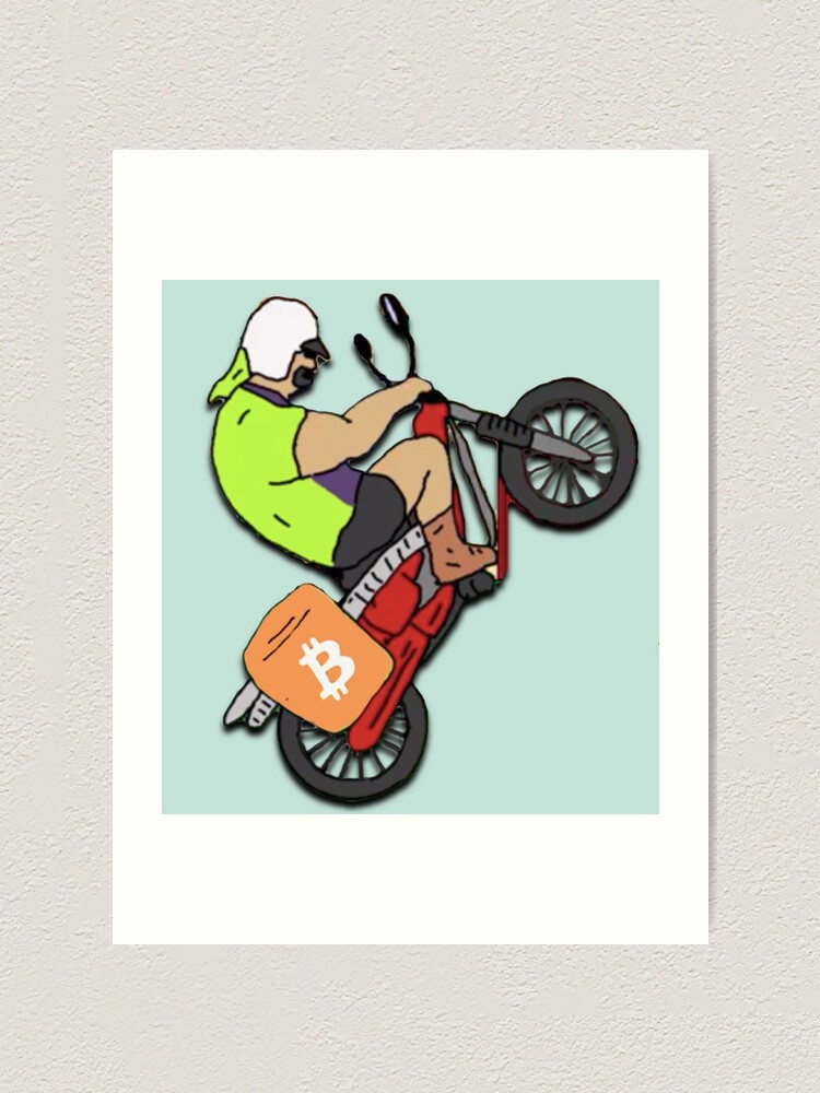 "Mike Nolan Wheelie" Art Print for Sale by templeofhodl | Redbubble