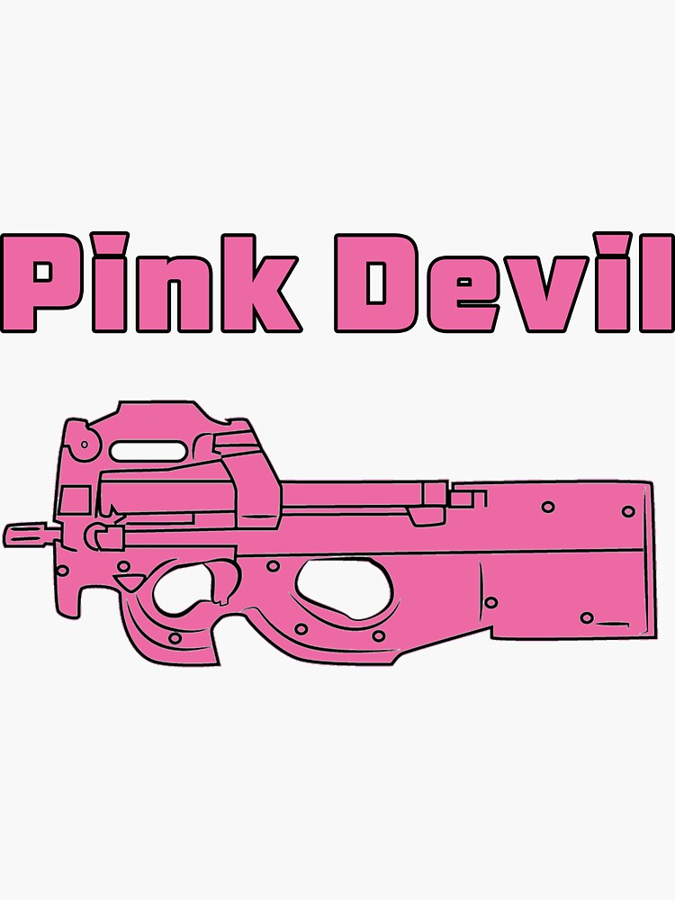 "Pink Devil" Sticker by ArtiesDesign | Redbubble