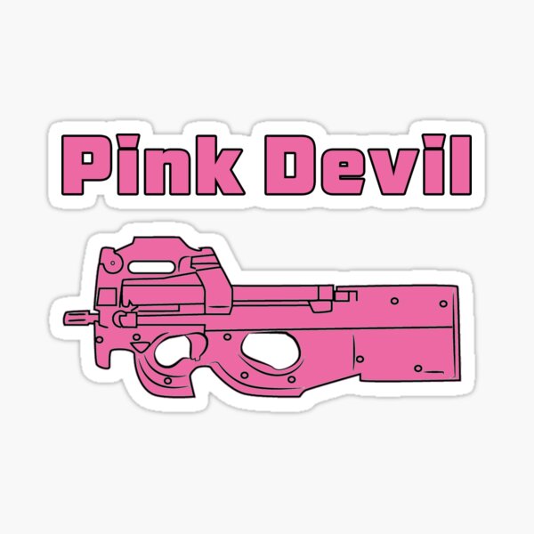 "Pink Devil" Sticker by ArtiesDesign | Redbubble