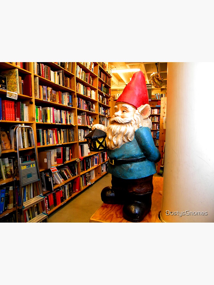 "Library Gnome" Sticker for Sale by DustysGnomes | Redbubble