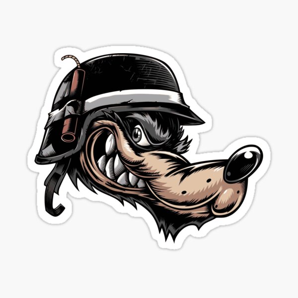 "Army Wolf!" Sticker for Sale by AdamStCyr | Redbubble