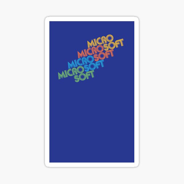 "Retro Microsoft " Sticker for Sale by vandyn3s | Redbubble