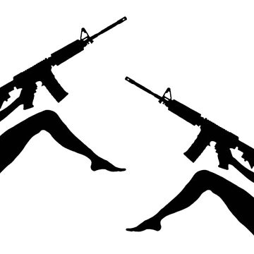 "Gun Girl - Window Stickers " Sticker for Sale by unionpride | Redbubble