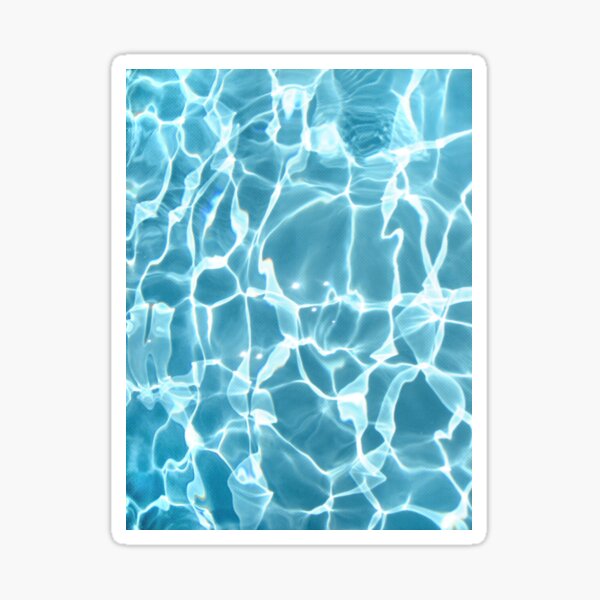 "Floaties: Abstract turquoise print of light underwater" Sticker for ...