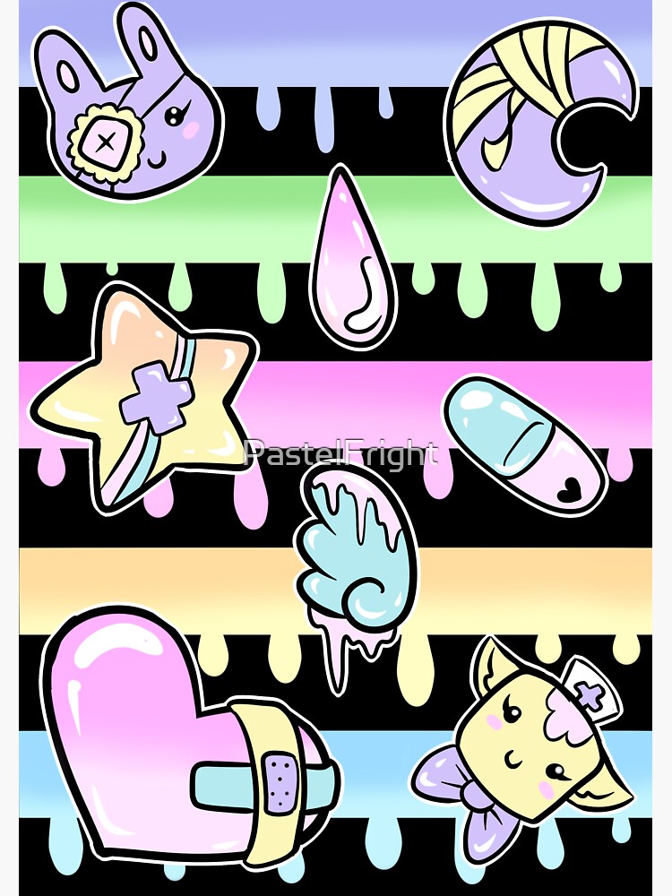 "Cute Menhera" Sticker for Sale by PastelFright | Redbubble