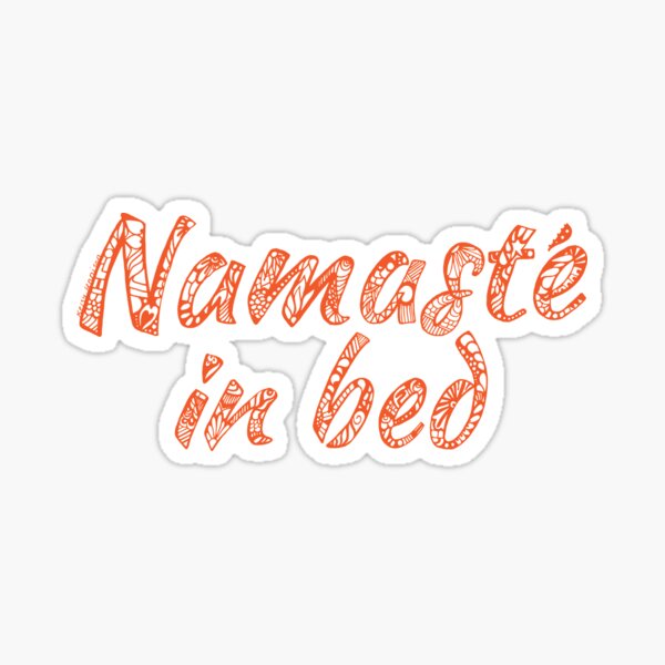 "namaste_orange" Sticker for Sale by kk3lsyy | Redbubble
