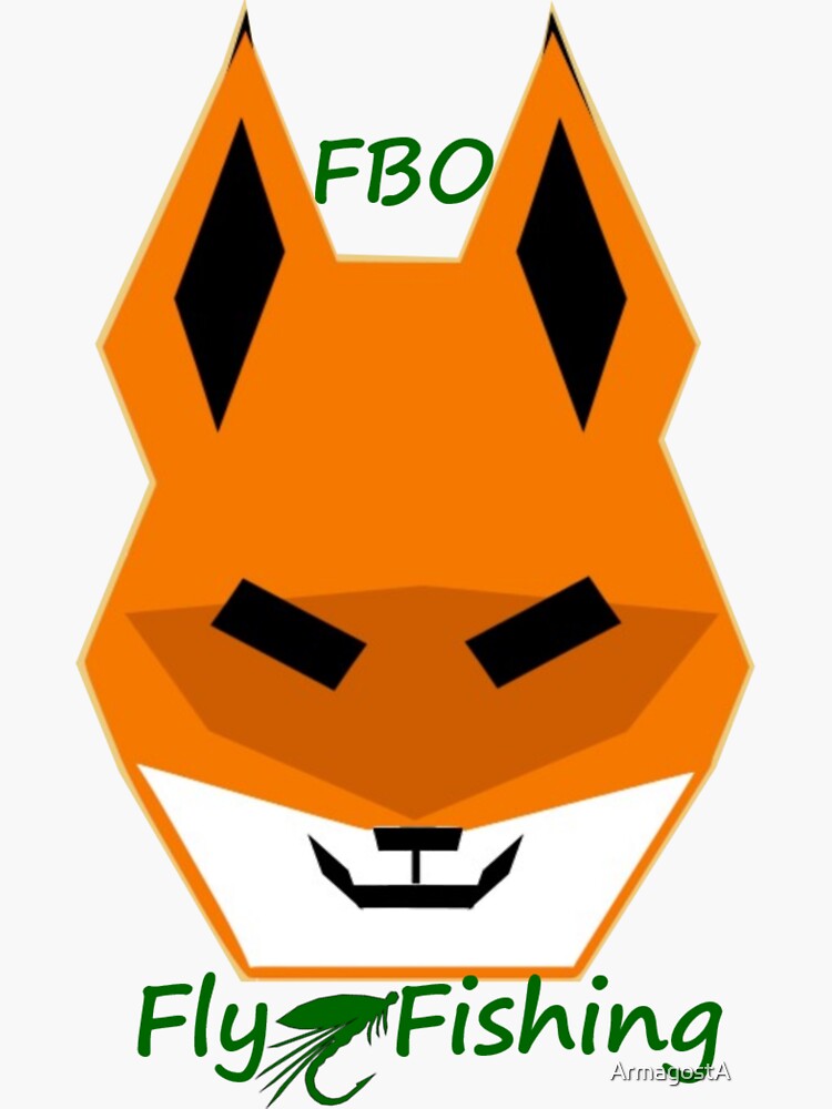 "FBO Fly Fishing" Sticker for Sale by ArmagostA | Redbubble