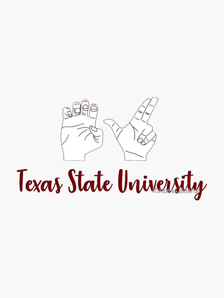 "Texas State University" Sticker for Sale by KimbeeCalderon | Redbubble