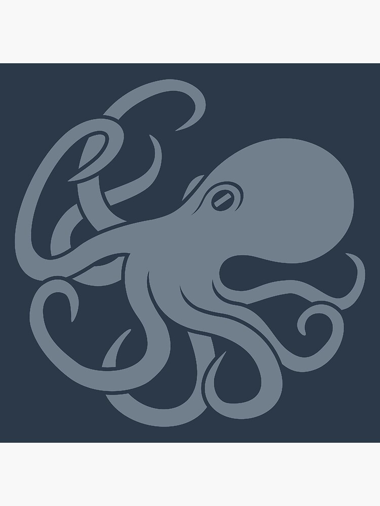 "Octopus Round Logo Design" Poster by S-Wis-Arts | Redbubble