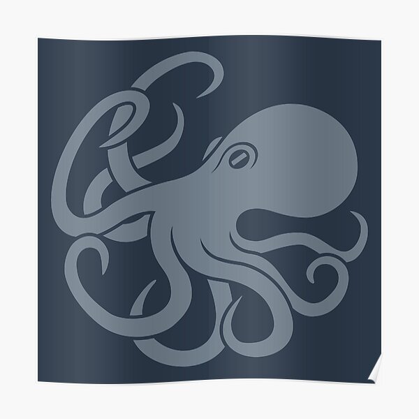 "Octopus Round Logo Design" Poster by S-Wis-Arts | Redbubble