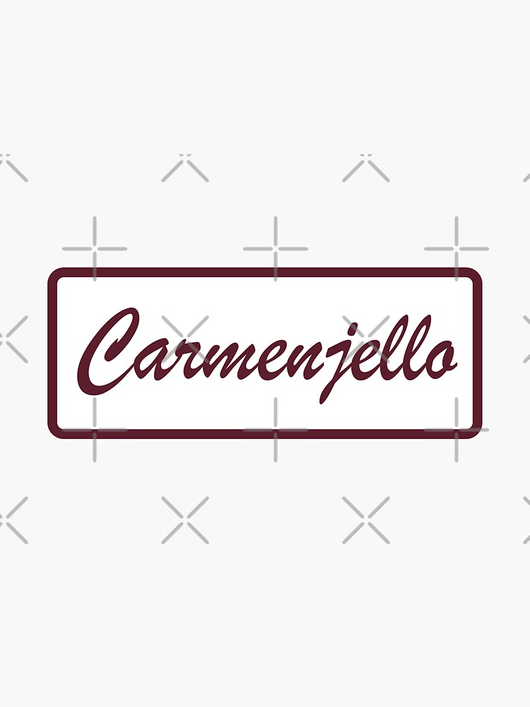 "Carmenjello shirt – The League" Sticker by fandemonium | Redbubble
