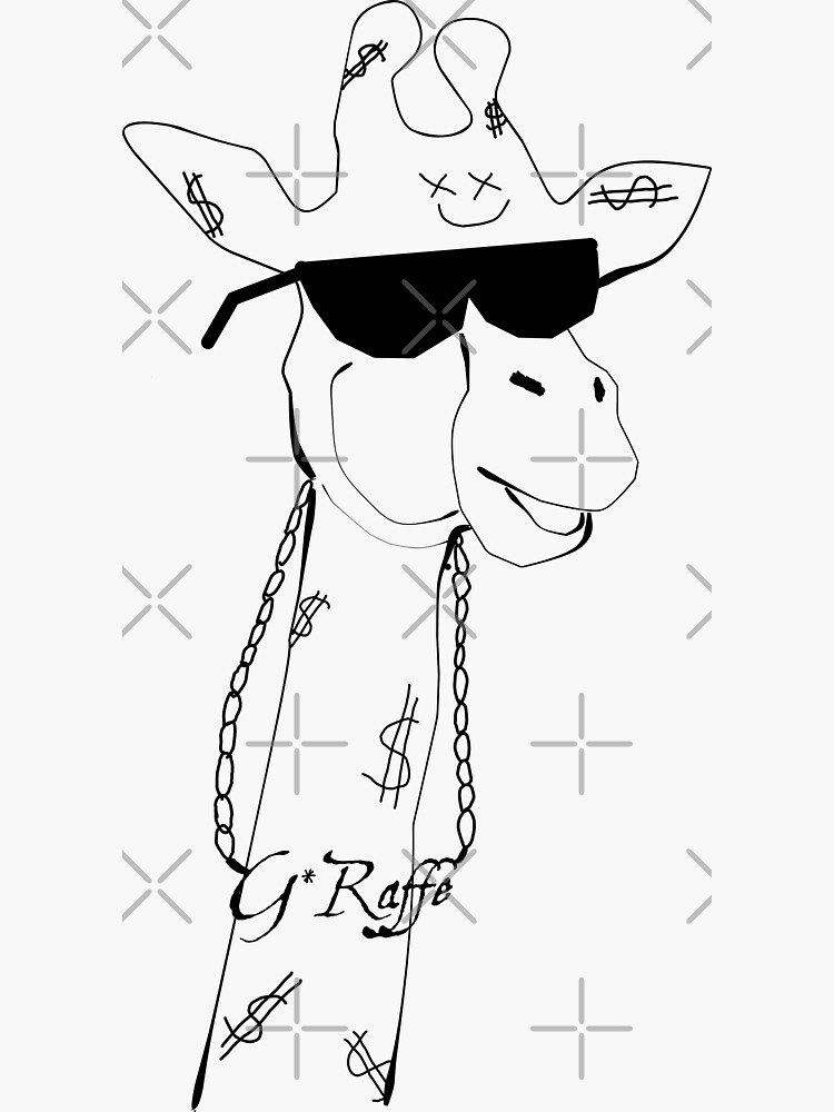 "G RAFFE Giraffe" Sticker by modernzen | Redbubble