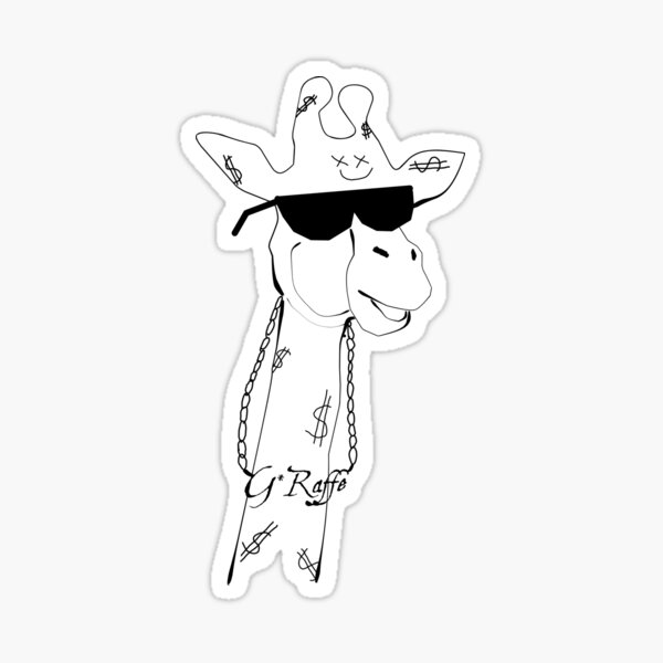 "G RAFFE Giraffe" Sticker by modernzen | Redbubble