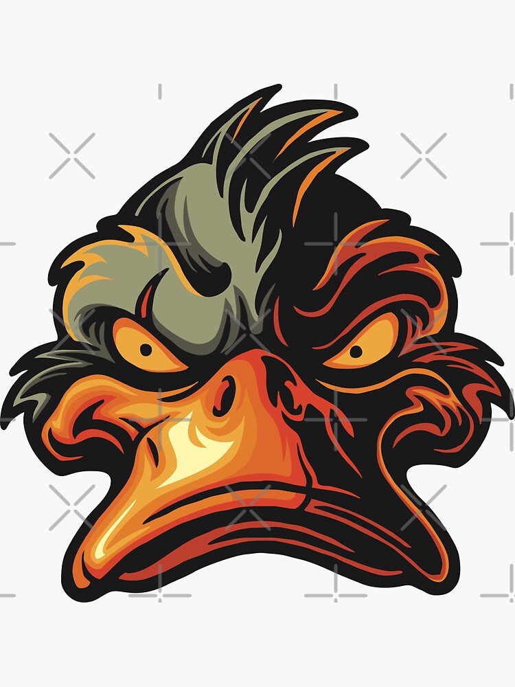 "Angry Duck" Sticker for Sale by renju1902 | Redbubble