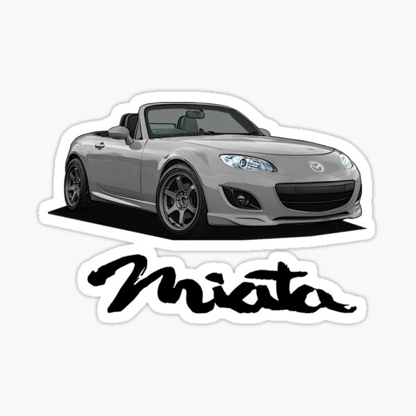 "Mazda MX-5 Miata NC - NC2 Grey" Sticker for Sale by Woreth | Redbubble