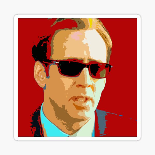 "nicolas cage" Sticker for Sale by oryan80 | Redbubble