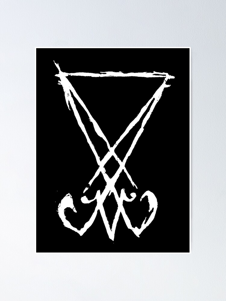 "Lucifer Satanic Scratched Rune" Poster for Sale by Spartawolf | Redbubble