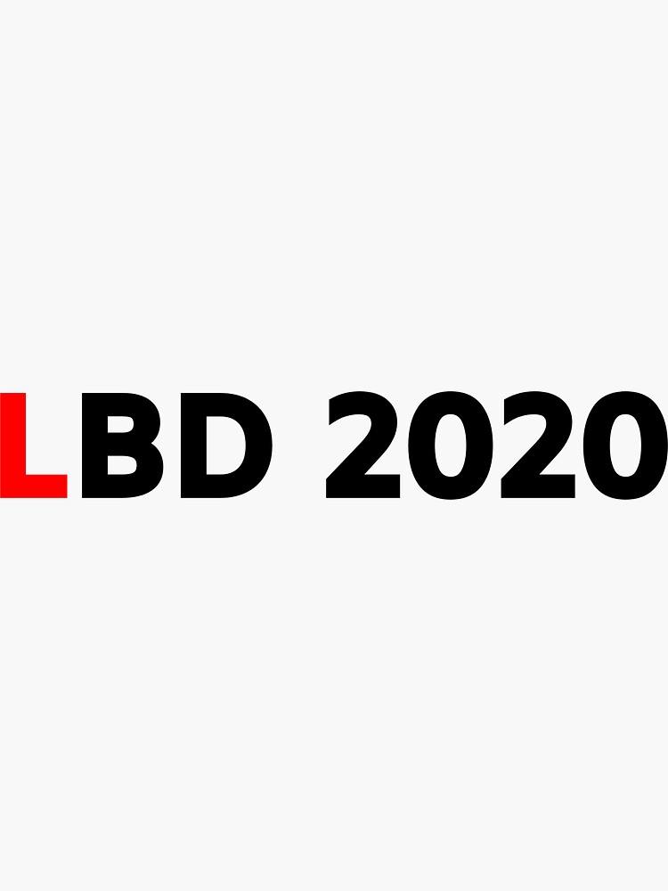"LBD 2020" Sticker for Sale by Yannesan | Redbubble