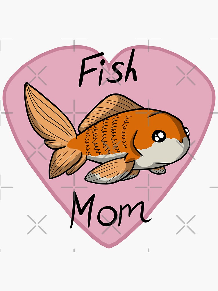 "Fish Mom" Sticker for Sale by AngryKoalaAK | Redbubble